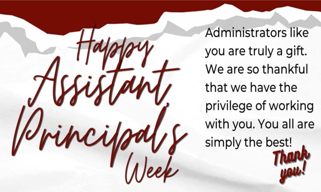 Thank you, Assistant Principals! – Gadsden High School
