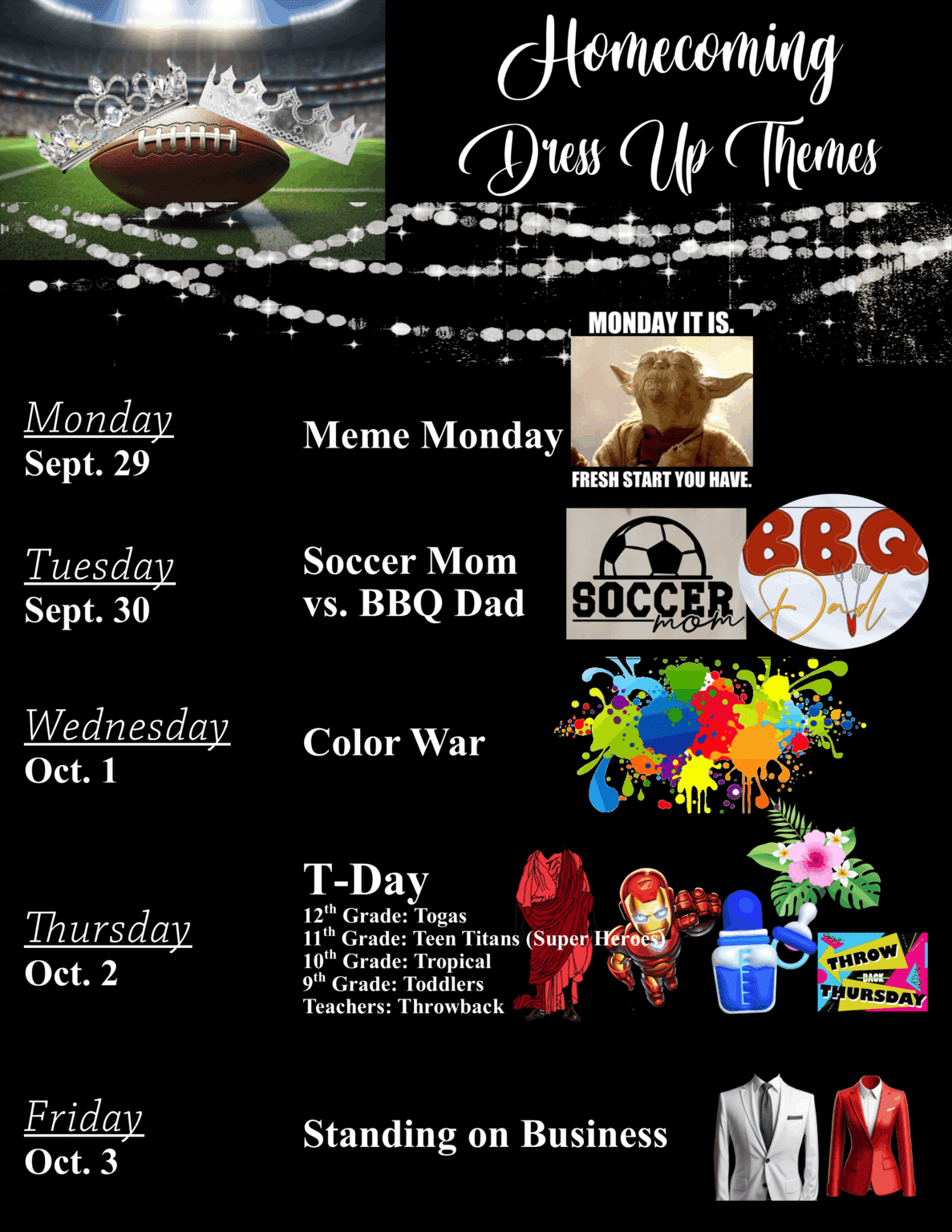 Homecoming Dress Up Themes – Gadsden High School